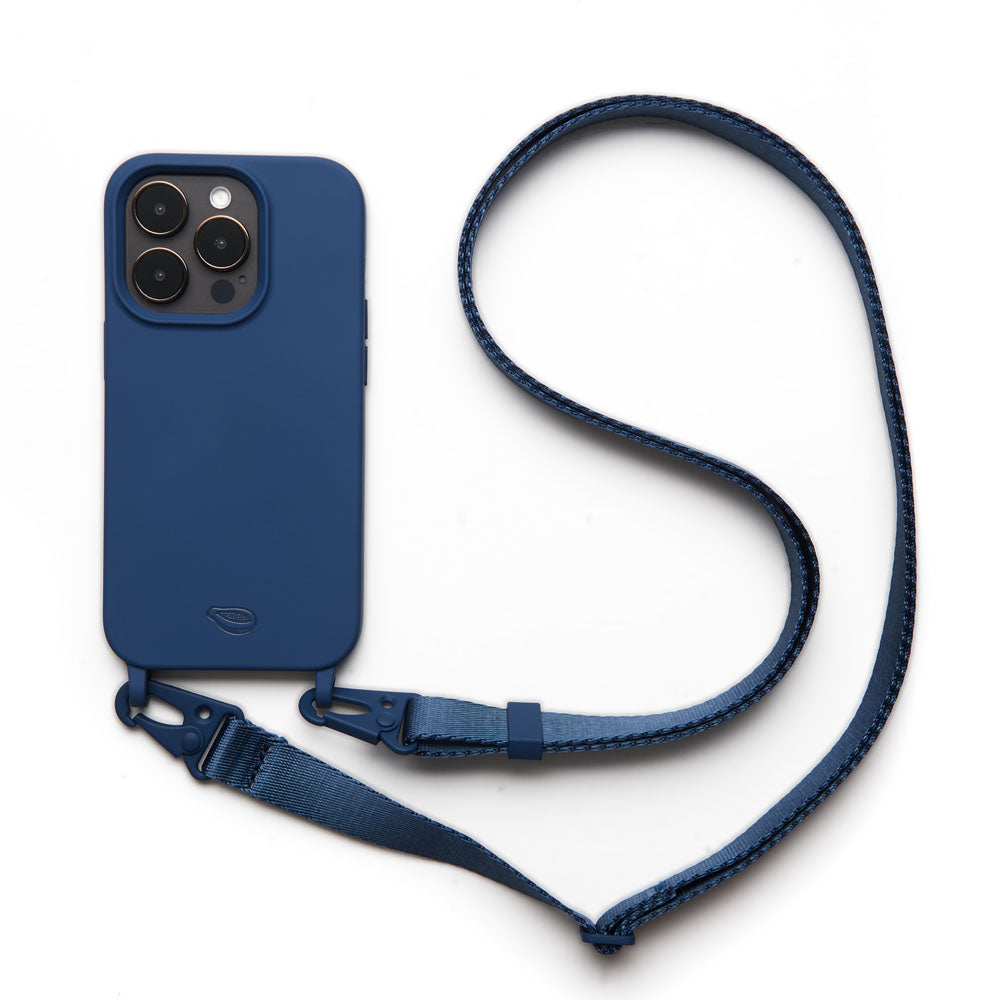 Capinha com alça iPhone azul escuro Aurora | Cases Papaya