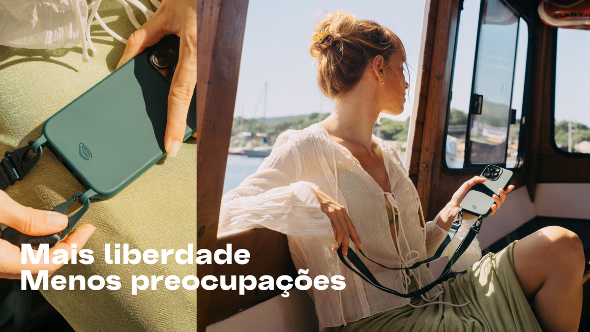 Cases Papaya - Capinhas para iPhone com alça integrada